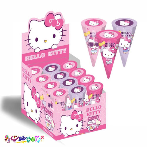 شکلات قیفی هلو کیتی جایزه دار Hello Kitty - آقای شکلات ایران